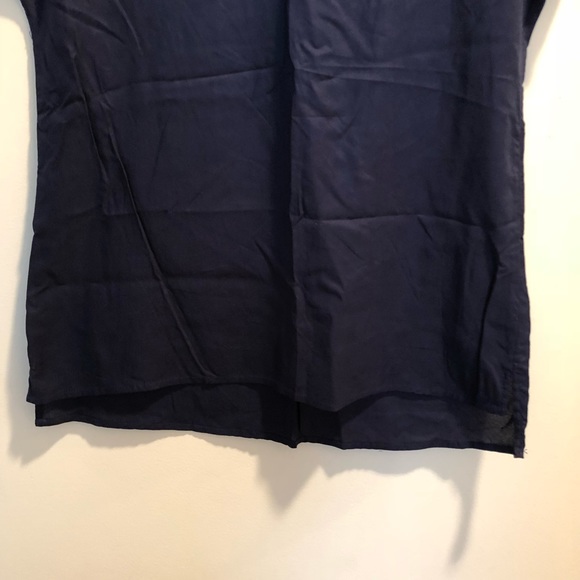 Atmosphere | Tops | Chic Navy Blue Long Linenlike Top | Poshmark